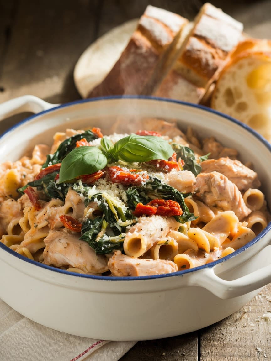 One-Pot Tuscan Chicken Pasta - Petite Panini