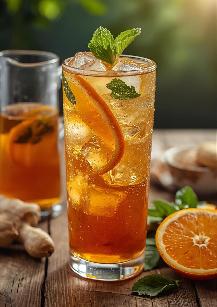 Iced Orange Ginger Tea Recipe - Petite Panini