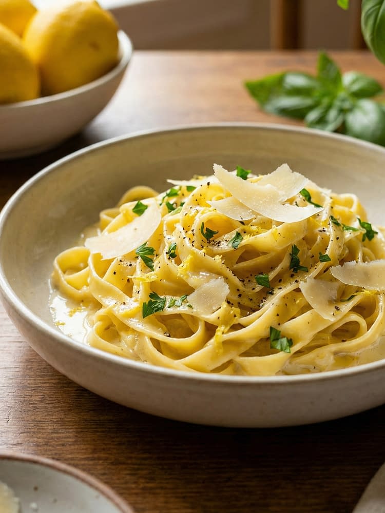 Lemon Cream Sauce Pasta Recipe - Petite Panini