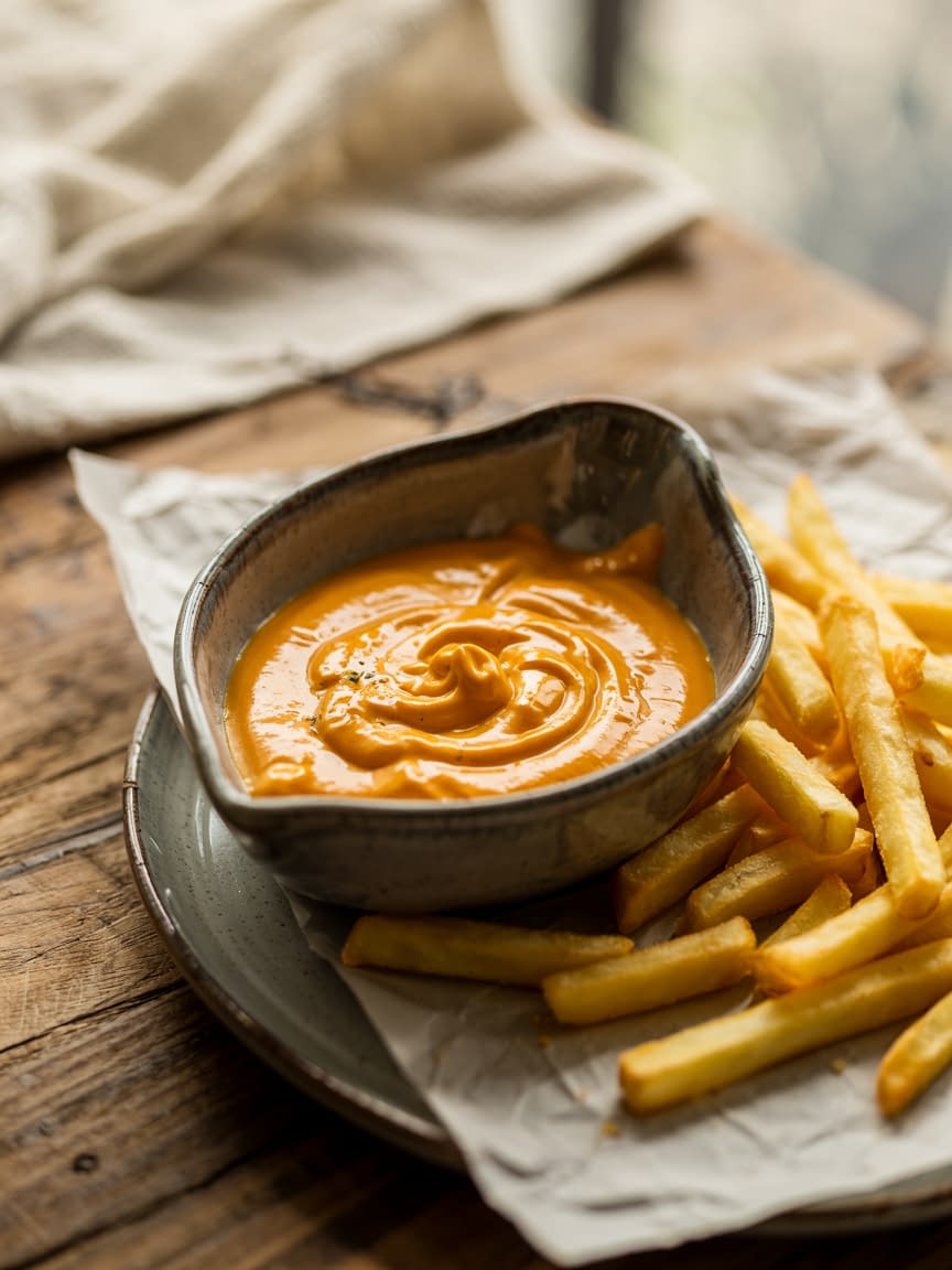 Creamy Cheese Sauce for Fries Recipe - Petite Panini