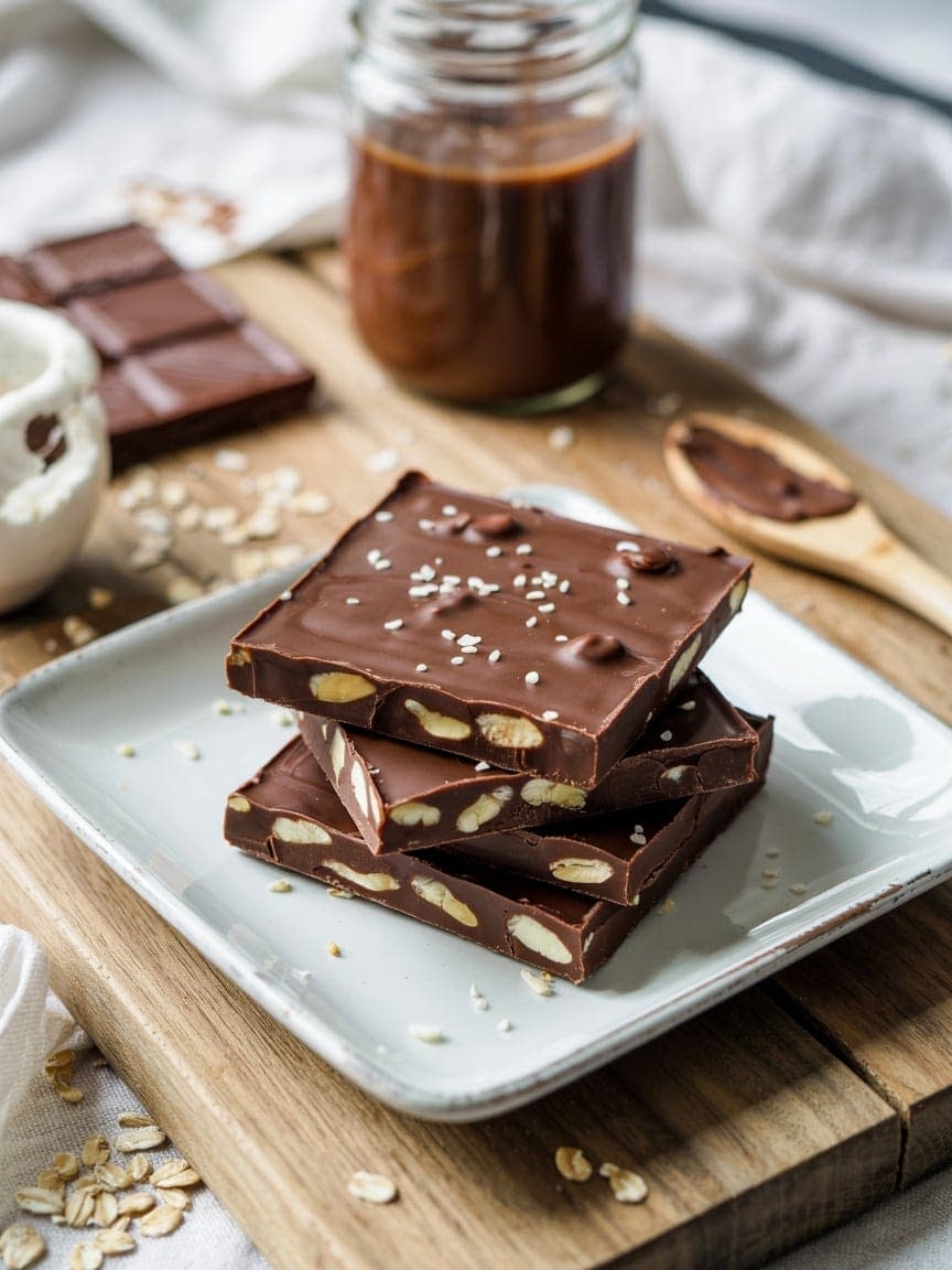 No-Bake Chocolate Tahini Bars Recipe - Petite Panini