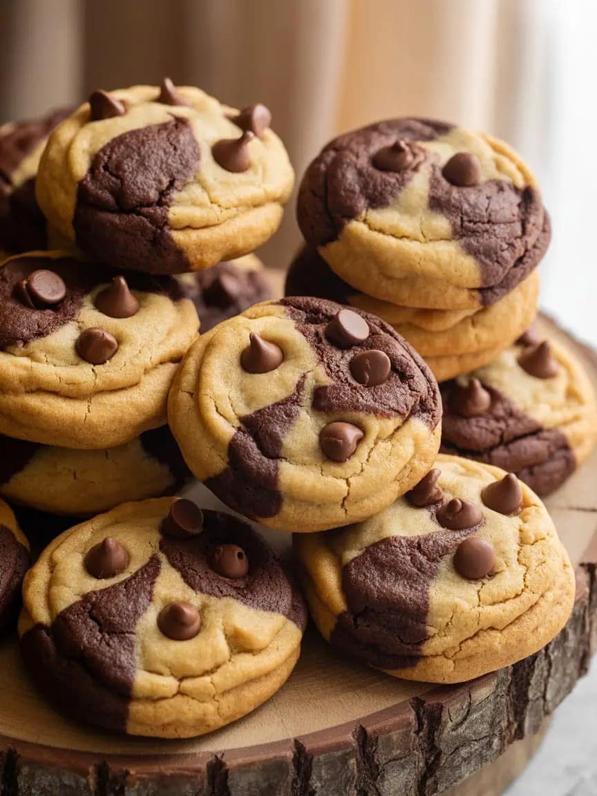 Peanut Butter Brownie Swirl Cookies - Petite Panini