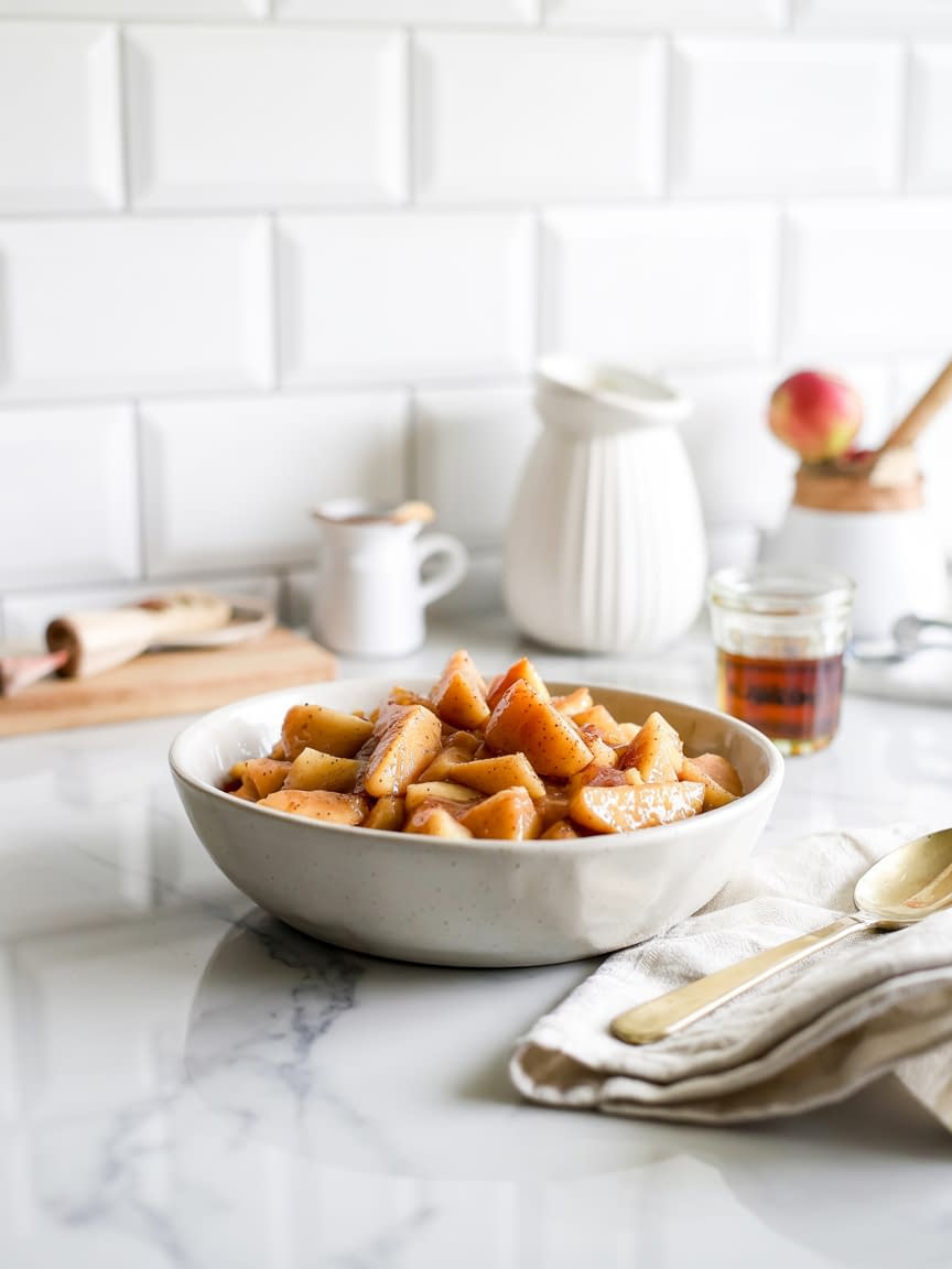 Maple Cinnamon Apple Compote Recipe - Petite Panini